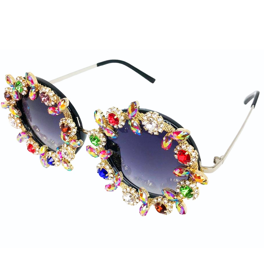 Multicoloured Crystal round Shades – The Brighton Birdcage
