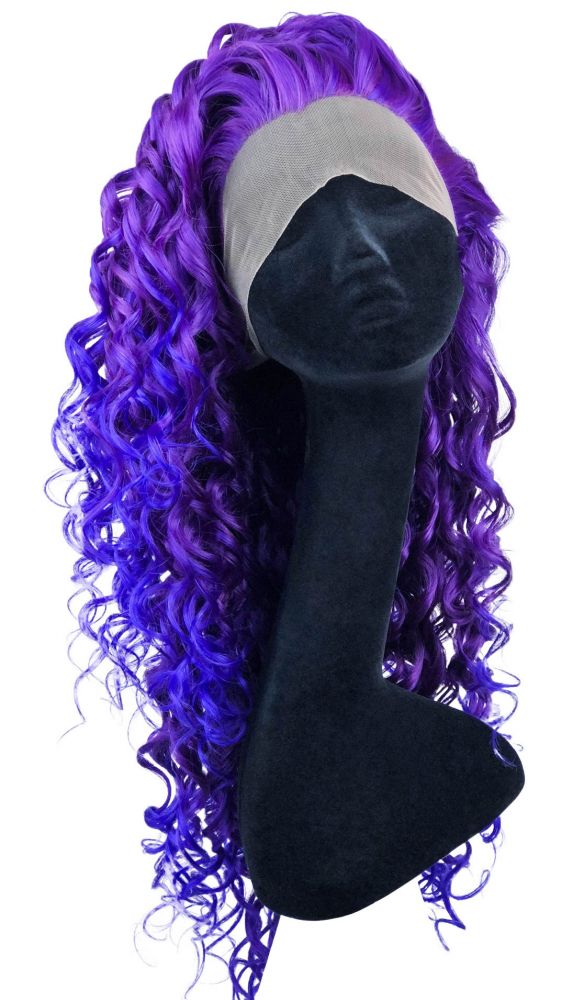 Purple/Blue Ombre Spiral Lace Front Wig – The Brighton Birdcage